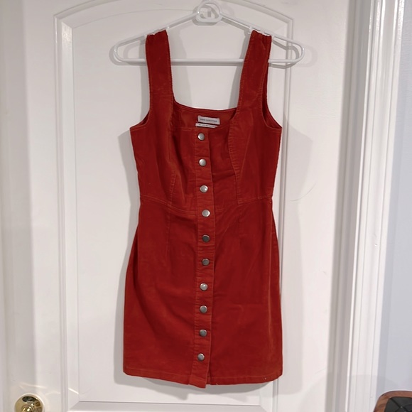 Urban Outfitters | Dresses | Urban Outfitters Rust Red Corduroy Dress ...